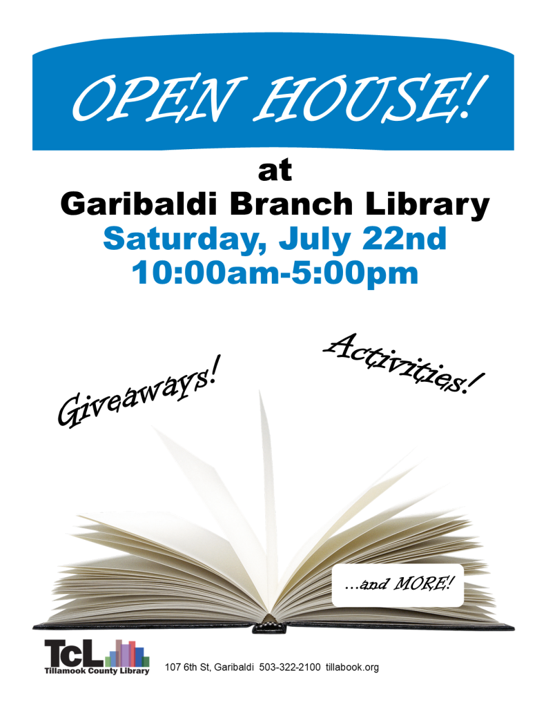 Garibaldi Branch Library Open House – Manzanita Oregon Visitor Center