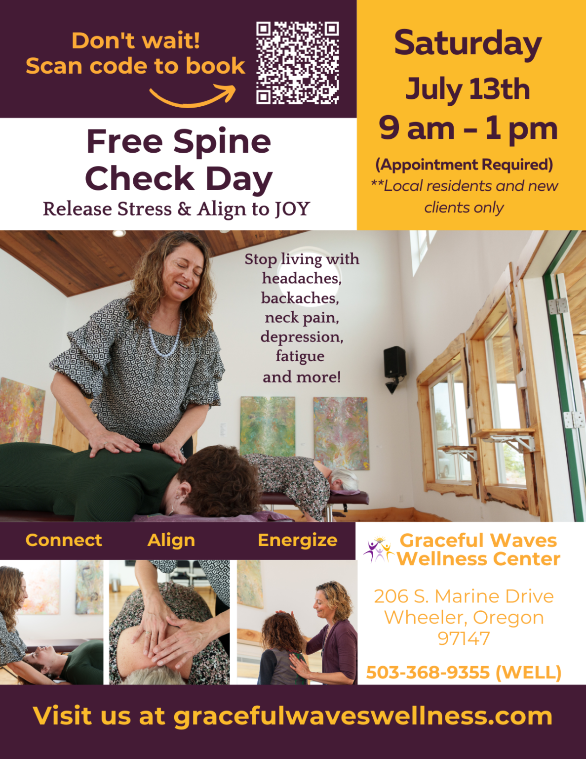 FREE Spine Check Day at @ Graceful Waves Wellness Center – Manzanita ...