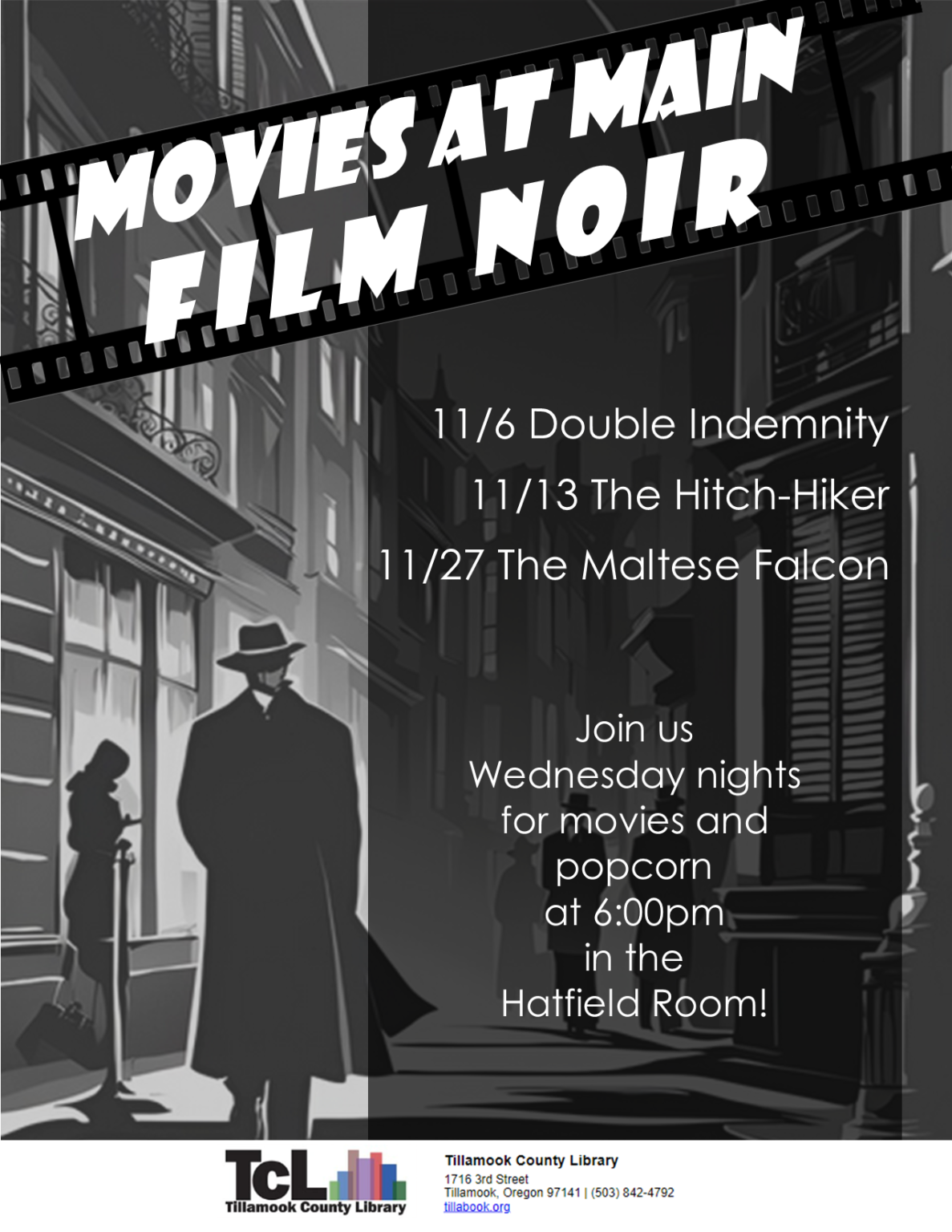 Wednesday Movie Night: Film Noir – Manzanita Oregon Visitor Center