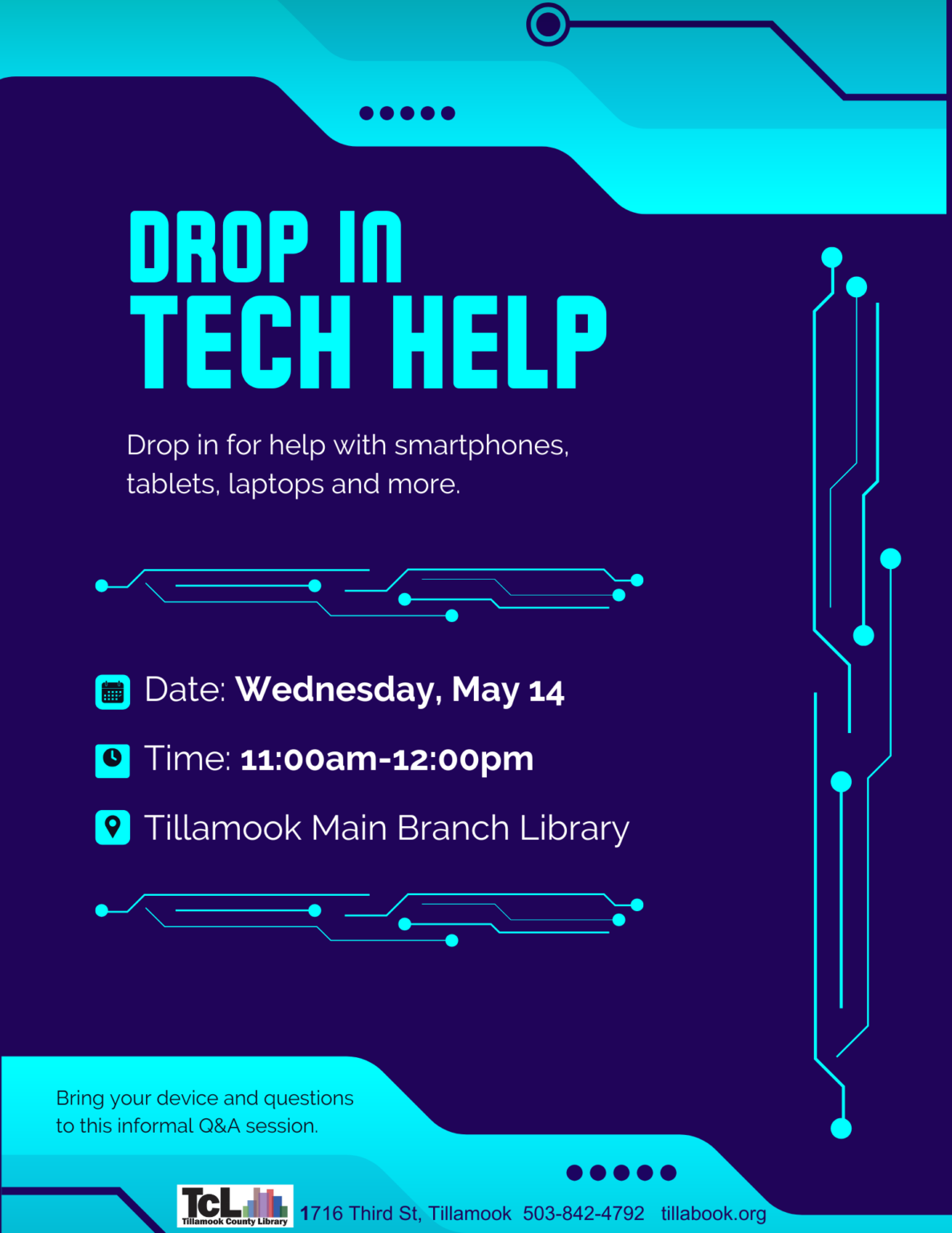 Drop In Tech Help at Tillamook Main Library – Manzanita Oregon Visitor Center